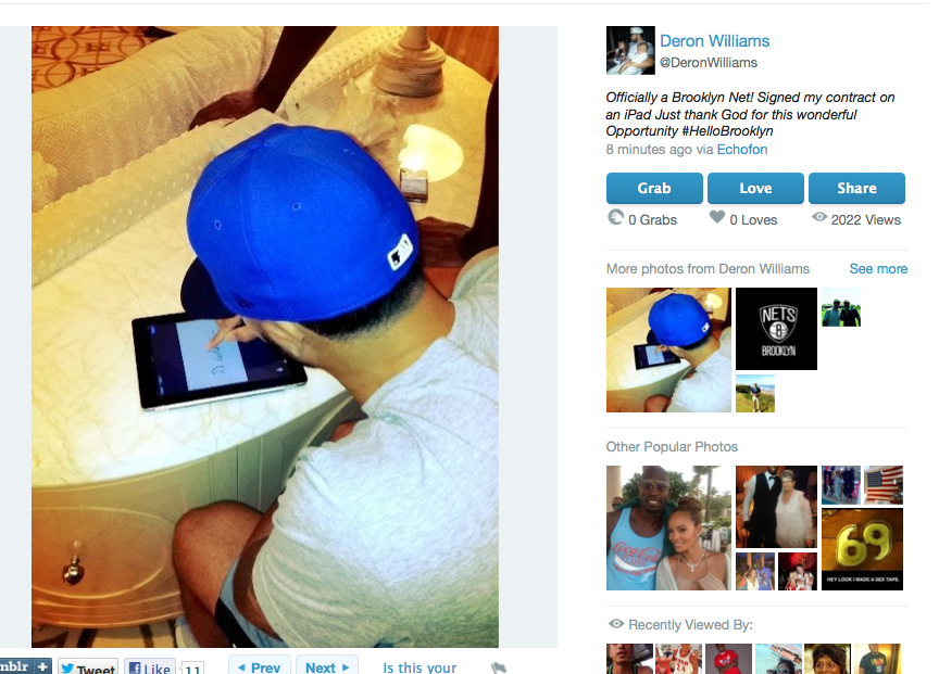 เดรอน วิลเลียมส์ เซ็นสัญญามูลค่า 98 ล้านเหรียญกับ NBA iPadยู - LSA Magazine