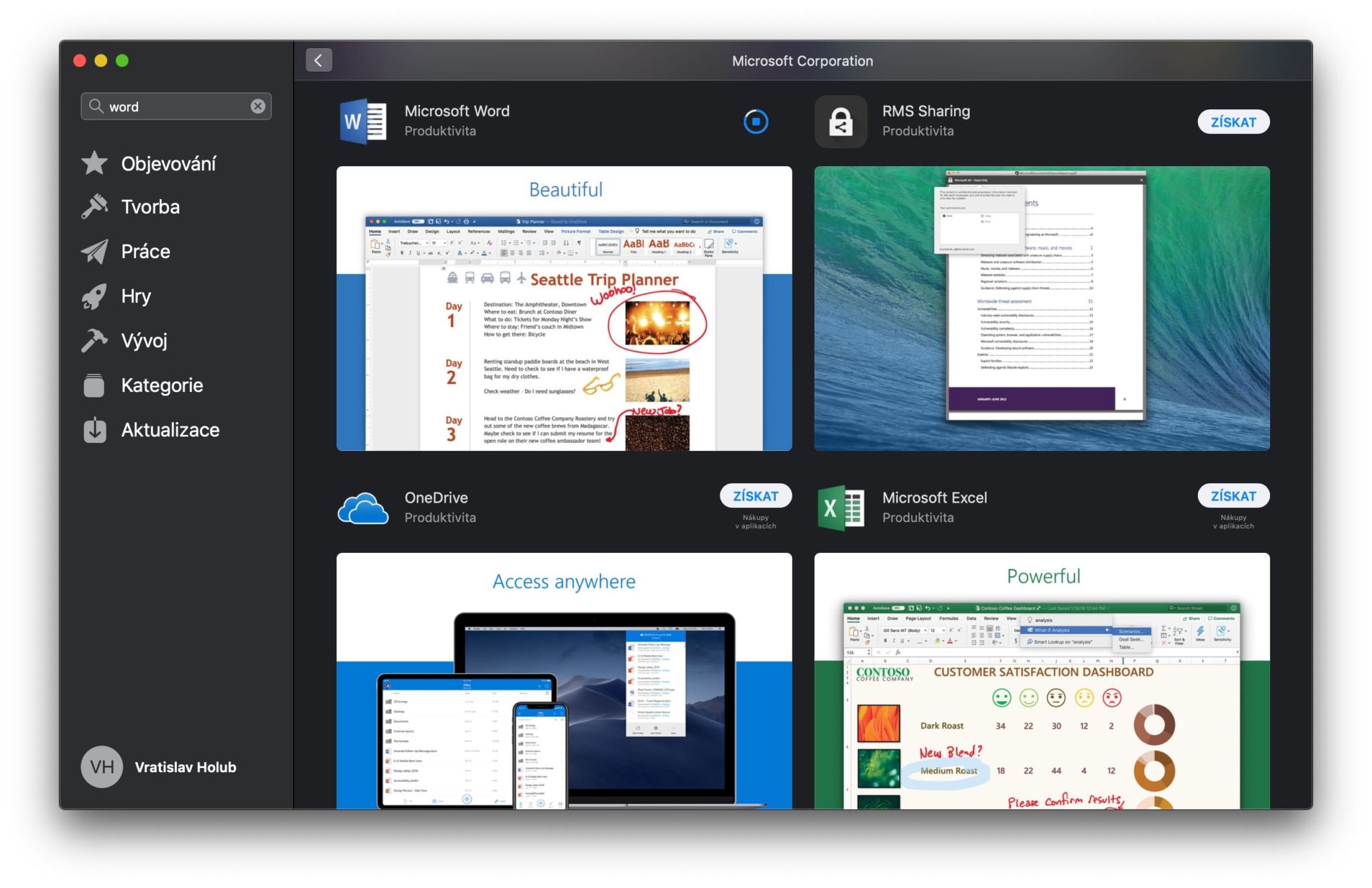 Aplikace z Microsoft Office můžeme nyní stáhnout přímo z Mac App Storu ...