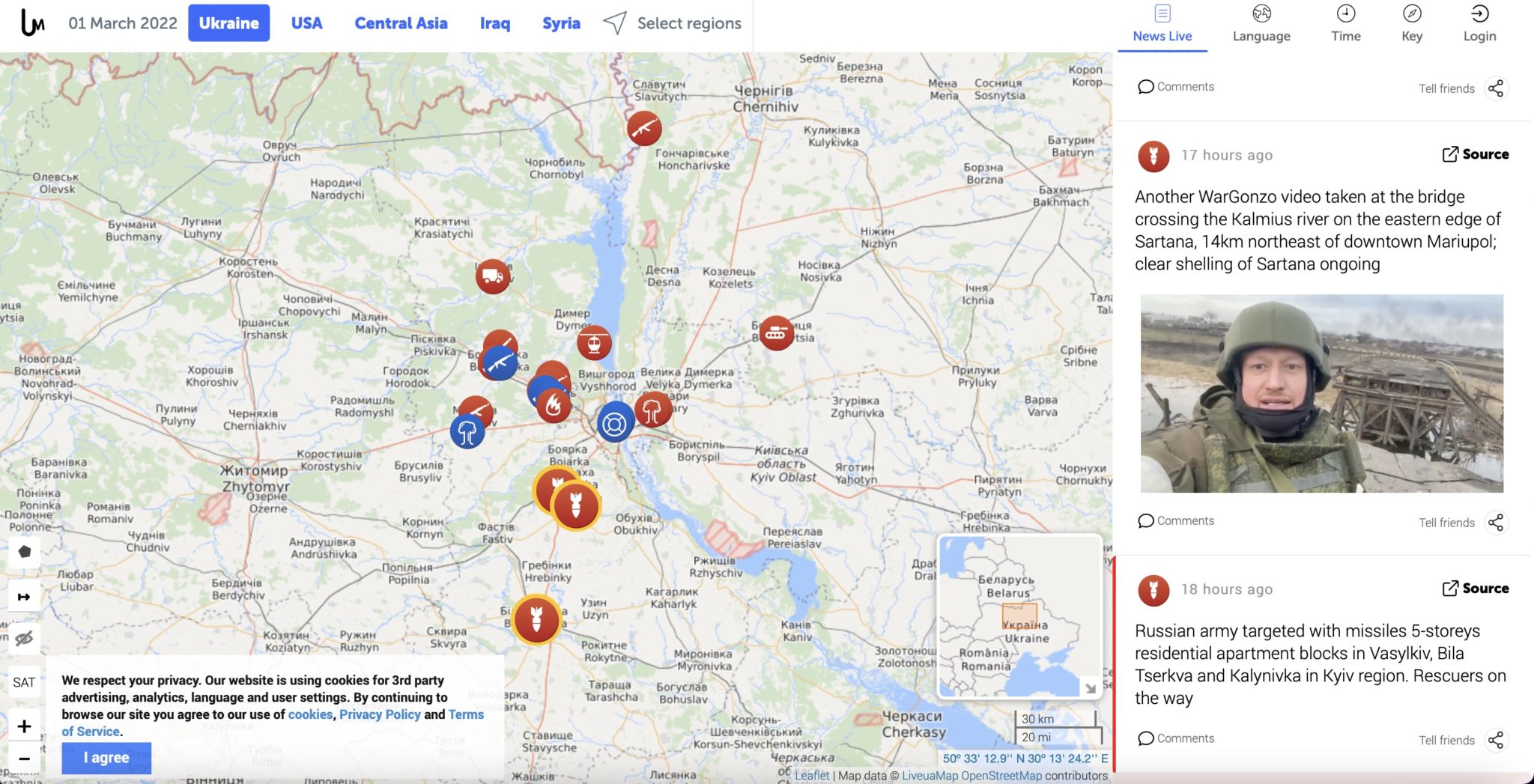 Mapa Ukrajina válka: Sledujte, kde v zemi právě probíhají boje – Letem ...