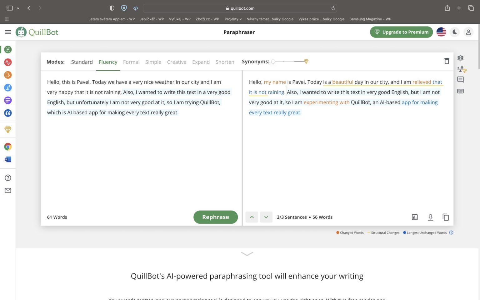 Tato webová stránka dokonale parafrázuje jakýkoliv váš text – Letem ...