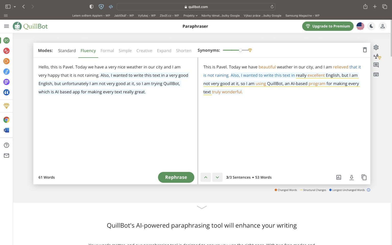 Tato webová stránka dokonale parafrázuje jakýkoliv váš text – Letem ...