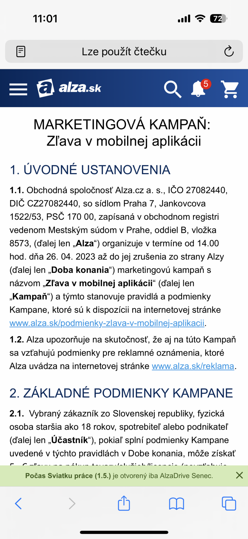 Alza kupón na 100Kč/5€ pro každého, kdo objedná přes aplikaci – Letem ...