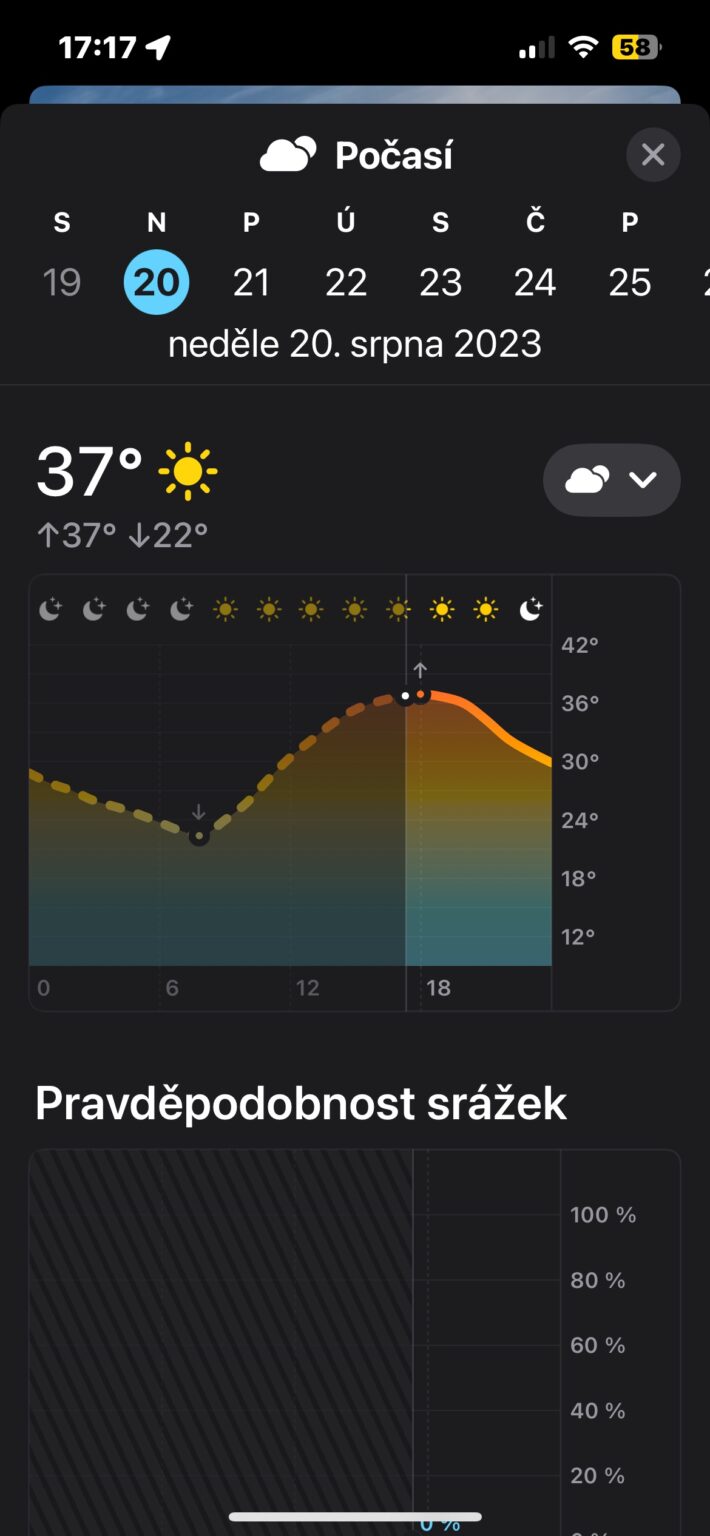 5 tipů pro Počasí na iPhonu, které určitě oceníte – Letem světem Applem