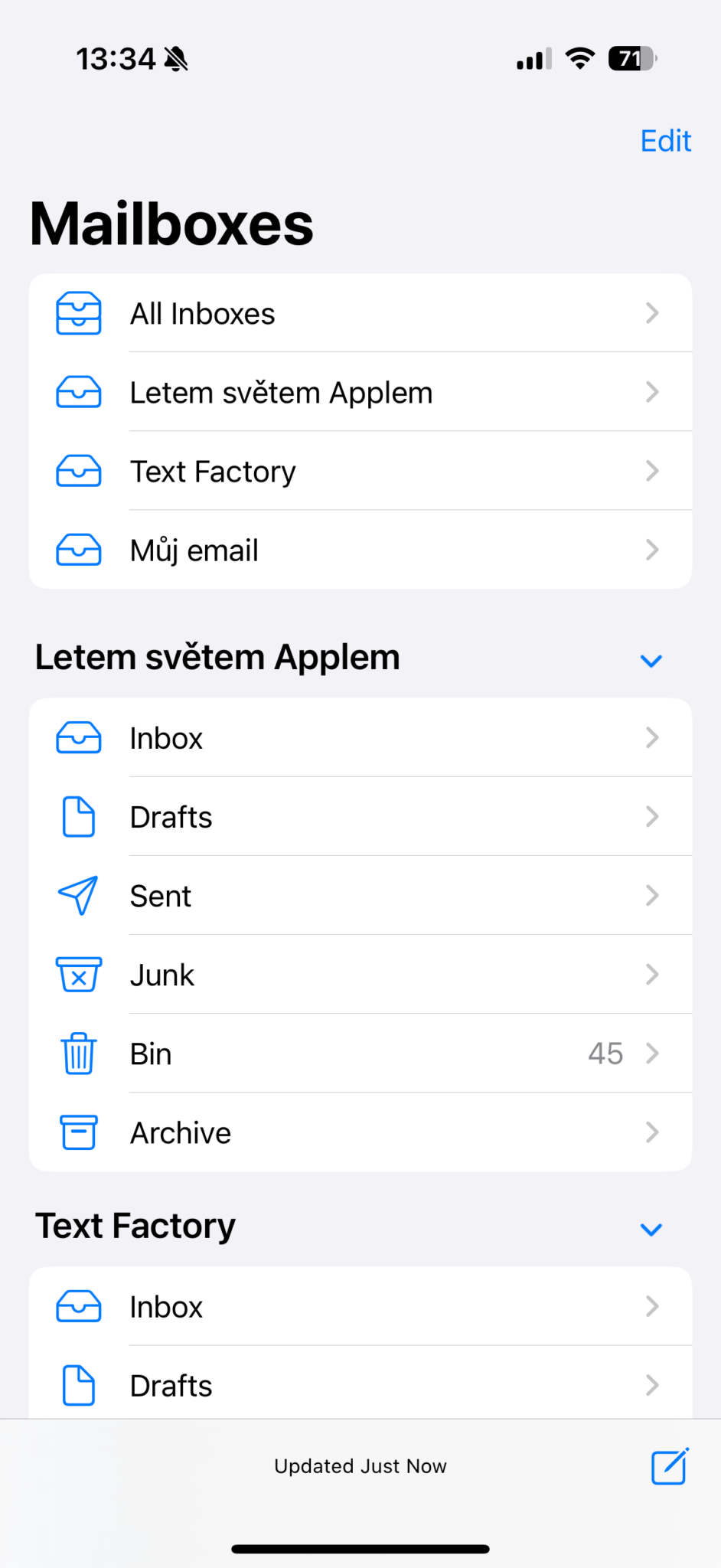 Jak v ČR na iPhonu aktivovat nový design aplikace Mail s automatickým ...