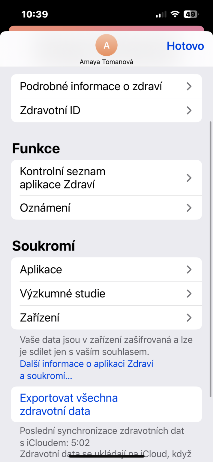 Jak nastavit zdravotní ID – Letem světem Applem
